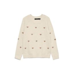 Vero Moda Girl Pullover 'VMDoffy' M&auml;dchen Gr&ouml;&szlig;e 146/152 ecru / beigemeliert