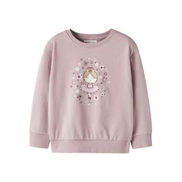 name it Sweatshirt 'NMFVILOUI' Mädchen Größe 98 creme / pastelllila / rosa / weiß