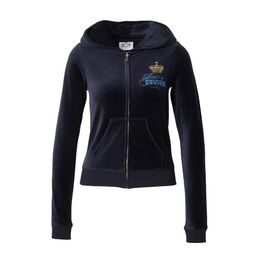 Juicy Couture Zip-Up Hoodie 'HER MAJESTY ROBYN' female Blue size S
