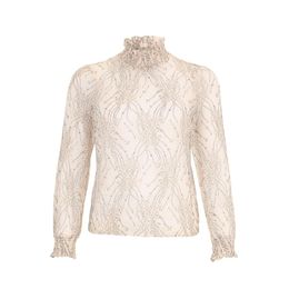 Pieces Curve Bluse 'PCKYLIE' Damen Gr&ouml;&szlig;e XXL creme / schwarz
