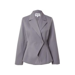 Pieces Blazer 'PCFALKA' Damen Gr&ouml;&szlig;e 42 grau / wei&szlig;