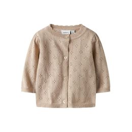 name it Strickjacke Größe 68 dunkelbeige