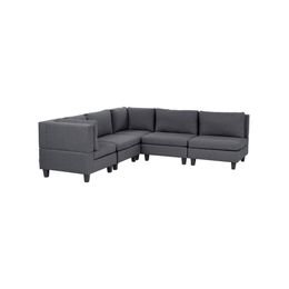 Beliani 5-tlg Modulsofa UNSTAD in Grau | Gr.: onesize