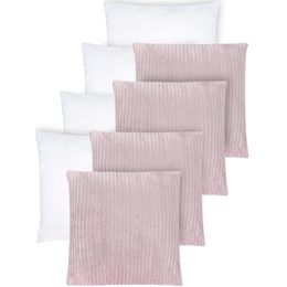 Aspero Pillow 'Salta' male Pink, White size 60_x_60_cm