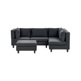 Beliani 5-tlg 4-Sitzer Sofa UNSTAD in Schwarz/Schwarz | Gr.: onesize