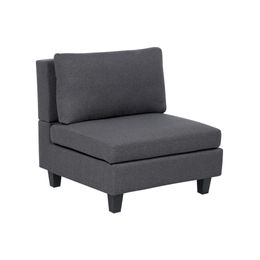 Beliani Sofaelement UNSTAD in Grau/Schwarz - (W) 76 x (H) 72 x (L) 76 cm | Gr.: onesize