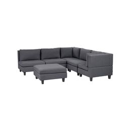 Beliani 6-tlg Modulsofa UNSTAD in Grau | Gr.: onesize