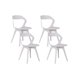 Beliani 4er-Set Esszimmerstuhl LACHANIA in Beige | Gr.: onesize