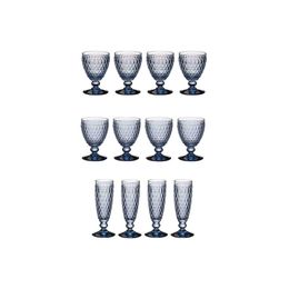 Villeroy & Boch Villeroy & Boch 12er Set Wasser-, Wein- und Sektgläser Boston Coloured in Blau | Gr.: onesize
