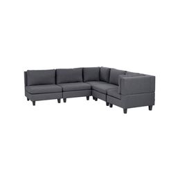 Beliani 5-tlg Ecksofa UNSTAD in Grau | Gr.: onesize