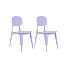 Beliani 2er-Set Esszimmerstuhl KATTAVIA in Violett | Gr.: onesize
