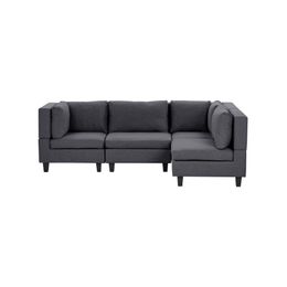 Beliani 4-tlg Ecksofa UNSTAD in Grau | Gr.: onesize
