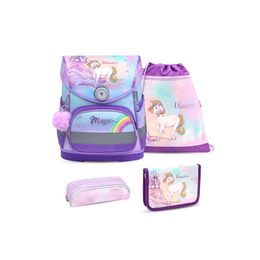 Belmil Compact Rainbow Unicorn Magic Schulranzen Set 4 tlg | Gr.: onesize