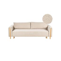 Beliani Schlafsofa KVAM in Beige/Braun - (W) 242 x (H) 85 x (L) 99 cm | Gr.: onesize