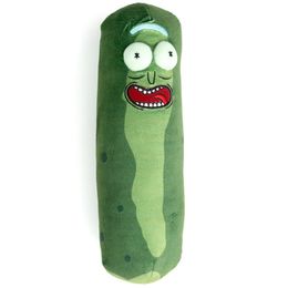 Rick and Morty Pickle Rick Kissen Pl&uuml;sch Gurke Dekokissen 28 x 8 cm in gr&uuml;n | Gr.: onesize