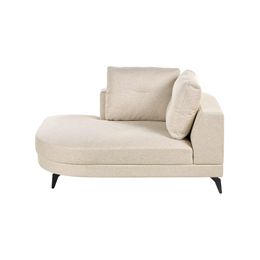 Beliani Chaiselongue MARUM in Beige/Schwarz - (W) 111 x (H) 88 x (L) 151 cm | Gr.: onesize