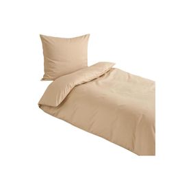 Traumschlaf Bettwäsche Pure in beige | Gr.: 135 x 200 + 80 x 80 cm