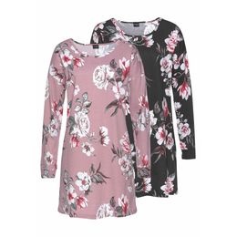 Vivance Dreams Sleepshirt in mauve + schwarz | Gr.: 36-38