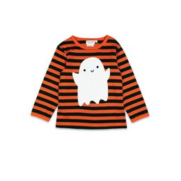 Toby tiger Langarmshirt mit Gespenster-Applikation in orange | Gr.: 80