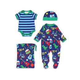 Toby tiger Geschenkset mit Geschenke Print in blau | Gr.: 56