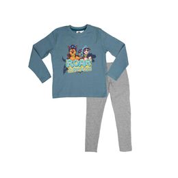 PAW PATROL Schlafanzug - Roar to the rescue Langarm in blau/grau | Gr.: 98/104