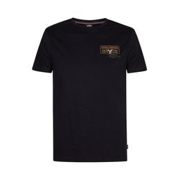 PETROL INDUSTRIES T-Shirt Herren Gr&ouml;&szlig;e L ecru / orange / schwarz