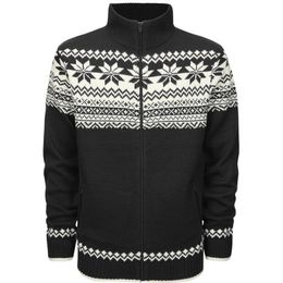 Brandit Strickjacke / Cardigan "Norwegian Cardigan" in Schwarz | Gr.: XL