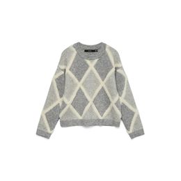 V&eacute;ro Moda VERO MODA Pullover 'VMARGIE' Damen Gr&ouml;&szlig;e S grau / graumeliert / wollwei&szlig;