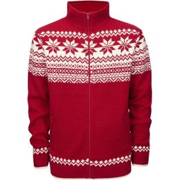 Brandit Strickjacke / Cardigan "Norwegian Cardigan" in Rot | Gr.: M