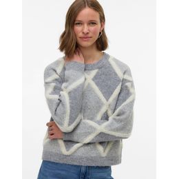 V&eacute;ro Moda Vero Moda Pullover 'VMARGIE' Damen Gr&ouml;&szlig;e S grau / graumeliert / wollwei&szlig;