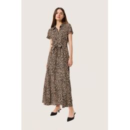 Soaked in Luxury Kleid SLNaya Feminine Form in Black with Brown Dots | Gr.: XS