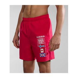 Napapijri Badeshort "V-Sahtu" in Rot | Gr.: M