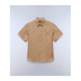 Napapijri Longsleeve "G-Linen Ss" in Beige | Gr.: M