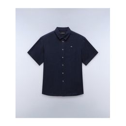 Napapijri Longsleeve "G-Linen Ss" in Blau | Gr.: 3XL