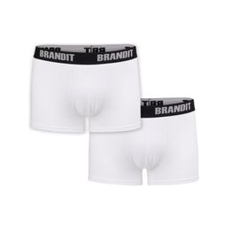 Brandit Boxershort "Boxer Shorts Logo 2 Pack" in Weiß | Gr.: 3XL