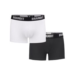 Brandit Boxershort "Boxer Shorts Logo 2 Pack" in Weiß | Gr.: S