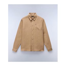 Napapijri Longsleeve "G-Linen Ls" in Beige | Gr.: XL