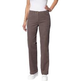 CR&Eacute;ATION L Damen Cordhose mit breitem Saum dunkeltaupe Gr&ouml;&szlig;e 20