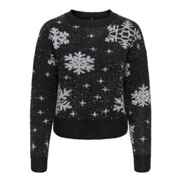 Only Pullover 'XMAS' Damen Gr&ouml;&szlig;e L grau / schwarz