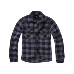 Brandit Hemd "Kids Check Shirt Long Sleeve" in Schwarz | Gr.: 170/176