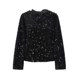 Pieces Langarmbluse in Black | Gr.: M