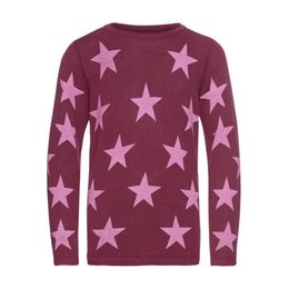Kidsworld Strickpullover in bordeaux gemustert | Gr.: 164-170