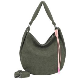 Schultertasche Fritzi aus Preussen "Sue01 Suede Jacky Soft Dark Olive", Damen, Gr. B/H/T: 33cm x 10cm x 31cm, olivgrün, Polyurethan (PU), unifarben, Taschen, mit verstellbarem Schultergurt