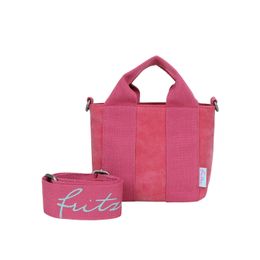 Schultertasche Fritzi aus Preussen "Fritzi Bini Jive Blackini", Damen, Gr. B/H/T: 20cm x 15,5cm x 7cm, pink, Polyurethan (PU), unifarben, Taschen, mit breiten Webbing-Schulterriemen