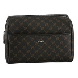JOOP! Kosmetiktasche JOOP "flora 1.0 erina washbag mhz", Damen, Gr. B/H/T: 25cm x 17cm x 13cm, schwarzbraun, Kunststoff, Taschen