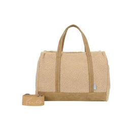 Henkeltasche Fritzi aus Preussen "Easy Tote Limited Teddy", Damen, Gr. B/H/T: 19cm x 35cm x 34cm, beige, Kunstfaser, unifarben, Taschen, im modernen Teddy-Look