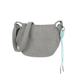 Schultertasche Fritzi aus Preussen "Sue02 Suede Jacky Soft Dark Anthra", Damen, Gr. B/H/T: 10cm x 23cm x 21cm, grau, Kunstfaser, unifarben, Taschen, mit modischer Kordelschnur