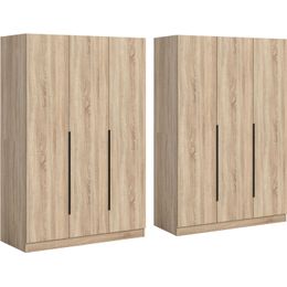 Schrank-Set Home Affaire "Skarde moderner Kleiderschrank Schlafzimmerschrank Otto´s Choice", sonoma eiche nachbildung, B:240cm H:180cm T:52cm, Spanplatte, Kastenmöbel-Sets, Skarde Kleiderschrank 240 cm, 2 Kleiderstangen und 8 Böden