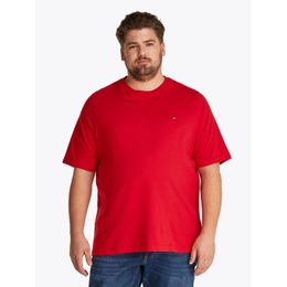 Tommy Hilfiger Big & Tall T-Shirt "BT-ESSENTIAL REG FIT SOLID TEE-B", Herren, Gr. XXL, rot (medium rot), Single Jersey, Obermaterial: 100% Baumwolle, TOMMY HILFIGER BIG & TALL, regular fit, Rundhals, Shirts, Große Größen