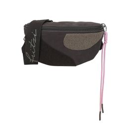 Schultertasche Fritzi aus Preussen "Medium Limited Happy Flocked Jive Soft Berry", Damen, Gr. B/H/T: 10cm x 16cm x 29cm, braun, anthrazit, Polyurethan (PU), bestickt, Taschen, mit weicher, moderner Flockung